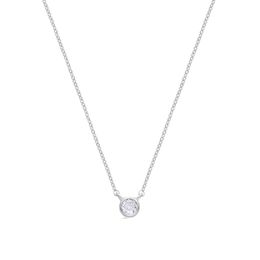 Luxenter Rhodium plattierte Brillant Zirkonia Halskette - Akele