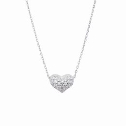 Luxenter Sterling Silber 925 Halskette mit rhodiniertem Brillant Zirkonia - Love