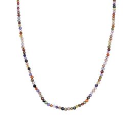 Luxenter Halskette aus 925er Sterlingsilber mit mehrfarbigem Kristall in 18K Gelbgold - Ufela