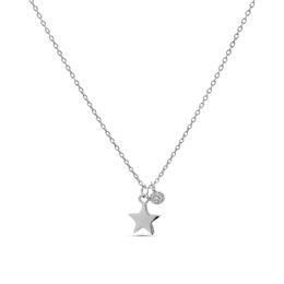 Luxenter Sterling Silber 925 Halskette mit rhodiniertem Brillant Zirkonia - Nasdic