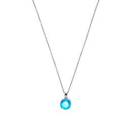 Luxenter-Halskette mit blauer Topas-Zirkonia in Silber &ndash; Amkru