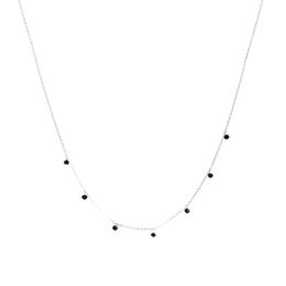 Luxenter, Khosar-Halskette aus 925er Sterlingsilber und rhodiniertem Onyx