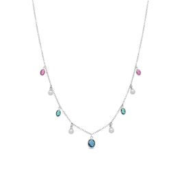 Luxenter-Halskette aus Metalllegierung und wei&szlig;er Perle, abgeschlossen mit Rhodium &ndash; Sewi