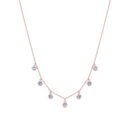 Luxenter Brilliant Zirkonia Halskette aus 18 Karat Ros&eacute;gold - Coaro