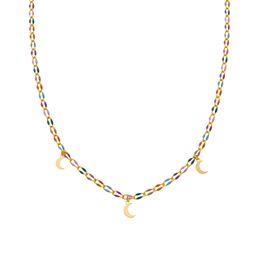 Luxenter Halskette aus 925er Sterlingsilber und mehrfarbig lackiertem 18k Gold - Liesi