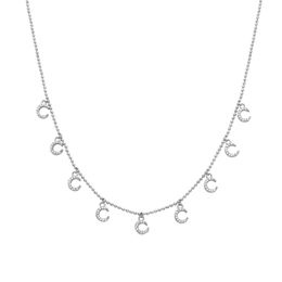 Luxenter Rhodium plattierte Brillant Zirkonia Halskette - Sadil
