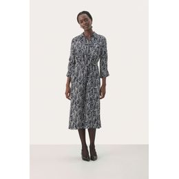 PART TWO Kleid Gerade Passform Dark Navy Dot Chain navy