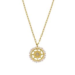 Luxenter Halskette mit gl&auml;nzenden Zirkonia 18k Gold Finish - Yakde
