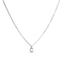 Luxenter Halskette mit gl&auml;nzenden Zirkonia in Silber - Alphabet