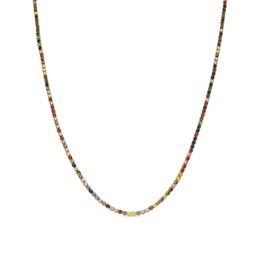 Luxenter Halskette mit mehrfarbigen Zirkonia 18k Gold Finish - Serly