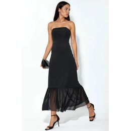 Tr&auml;gerloses Midi-Kleid