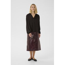 PART TWO Kurzarm-Bluse NatalesPW Oversize fit brown