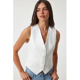 Damen gewobene Knopf-Weste