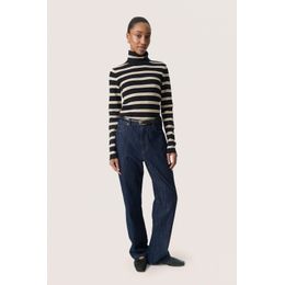 Soaked in Luxury Strickpullover SLSpina Slim fit black offwhite