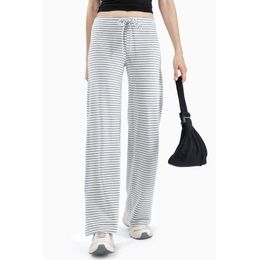 Karottenhose mit Streifen und Kordelzugbund