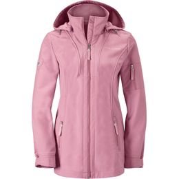 CR&Eacute;ATION L Damen Softshelljacke mit Fleece-Futter altrosa Gr&ouml;&szlig;e 19
