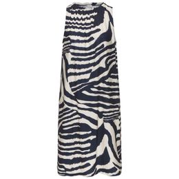 Lascana Damen Sommerkleid, creme-graublau bedruckt, Gr&ouml;&szlig;e 40