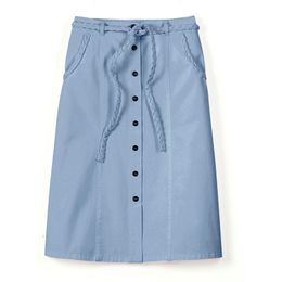WITT Damen Jeansrock mit Flecht-G&uuml;rtel, blue-bleached, Gr&ouml;&szlig;e 36