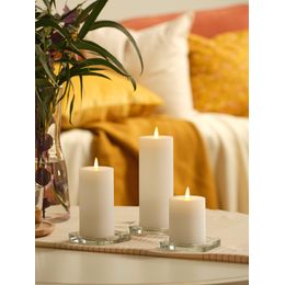 IKEA SILVERM&Aring;S Blockkerze, LED, 3er-Set