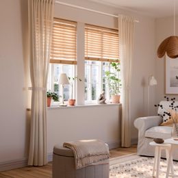 IKEA LENDA 2 Gardinen + Raffhalter