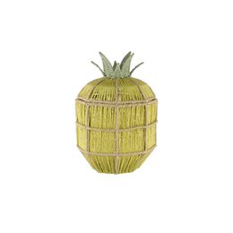 HOME STORY Korb Ananas gelb Papier,Metall Ma&szlig;e (cm): B: 28 H: 46 &raquo; M&ouml;bel Kraft