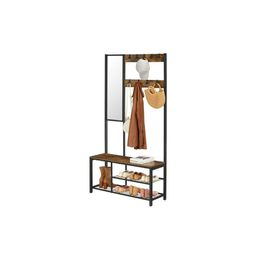 M&ouml;bel Kraft Kompaktgarderobe braun Ma&szlig;e (cm): B: 98 H: 185 &raquo; M&ouml;bel Kraft