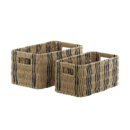 HOME STORY Aufbewahrungskorb 2er Set braun Papier,Metall Ma&szlig;e (cm): B: 18,5 H: 15 &raquo; M&ouml;bel Kraft