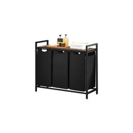 M&ouml;bel Kraft W&auml;schekorb schwarz Stoff,Metall,Holzwerkstoff Ma&szlig;e (cm): B: 92,5 H: 72 &raquo; M&ouml;bel Kraft