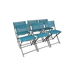M&ouml;bel Kraft Gartenstuhl 6er-Set t&uuml;rkis/petrol Ma&szlig;e (cm): B: 45 H: 79 &raquo; M&ouml;bel Kraft