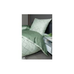Janine Mako-Satin-Wende Bettw&auml;sche Rauten gr&uuml;n Ma&szlig;e (cm): B: 200 &raquo; M&ouml;bel Kraft