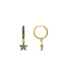 Luxenter Ohrringe mit Smaragd Zirkonia 18k Gold Finish - Elinia