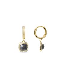 Luxenter Ohrringe mit dunkelblauen Kristallen in 18K Gelbgold - Liw