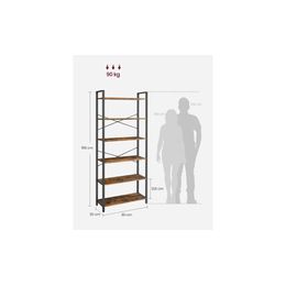 M&ouml;bel Kraft Standregal braun Ma&szlig;e (cm): B: 80 H: 186 &raquo; M&ouml;bel Kraft