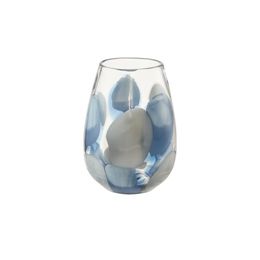 HOME STORY Vase blau Glas Ma&szlig;e (cm): H: 21 &Oslash;: 15.0 &raquo; M&ouml;bel Kraft