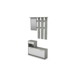 by Living Garderobenset grau Ma&szlig;e (cm): B: 97 H: 190 &raquo; M&ouml;bel Kraft