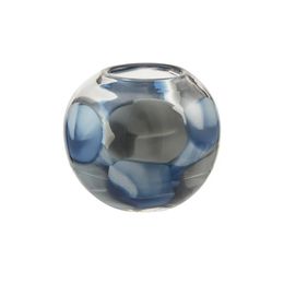 HOME STORY Vase blau Glas Ma&szlig;e (cm): H: 13 &Oslash;: 15.0 &raquo; M&ouml;bel Kraft