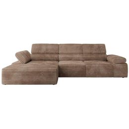 M&ouml;bel Kraft Ecksofa mit Sitzvorzug Rilasso braun Ma&szlig;e (cm): B: 296 H: 66 &raquo; M&ouml;bel Kraft