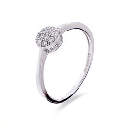 Luxenter Ring aus 925er Sterlingsilber mit Zirkonia, rhodiniert &ndash; Micmir