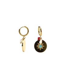 Luxenter Ohrringe in 18 Karat Gelbgold mit T&uuml;rkis &ndash; Nakal