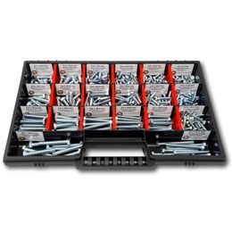 Sechskantschrauben Sortiment M4-M5-M6 // 8mm-50mm 350 tlg. Schraubenbox DIN 933 Vollgewindeschrauben Maschinenschrauben Sechskantschrauben