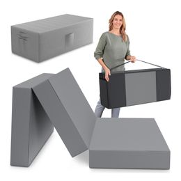 Spar-Set Klappmatratze G&auml;stematratze, 140x195x15cm, grau inkl. Husse grau & Transporttasche