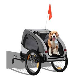 zoomundo Hundeanh&auml;nger Fahrradanh&auml;nger f&uuml;r Hunde - Buddy in Grau