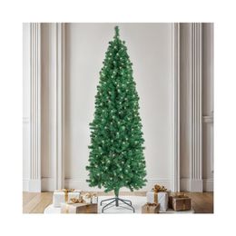 TecTake&reg; Set Weihnachtsbaum mit Lichterkette, verschiedene Gr&ouml;&szlig;en, k&uuml;nstlich in Gr&uuml;n, mit dichten Nadeln, formbar mit viel Volumen, pulverbeschichteter Metallst&auml;nder mit Kunststoffkappen