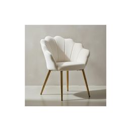 KADIMA DESIGN Esszimmerstuhl TULIP: Skandinavisches Design, Samtbezug, goldene Metallbeine, Kunststoffkappen.