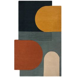 Wollteppich Kurzflor Bunt 150 x 240 cm - HALLEIN KADIMA DESIGN