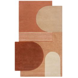 Wollteppich Kurzflor Terrakotta 150 x 240 cm - HALLEIN KADIMA DESIGN