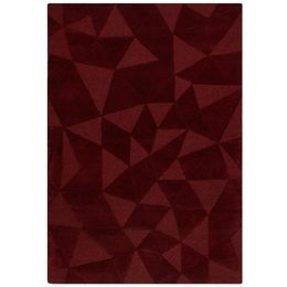 Wollteppich Hoch-Tief Rot 200 x 290 cm - DEBEN KADIMA DESIGN