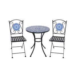 HTI-Living Tisch und 2 St&uuml;hle Marocco Blau