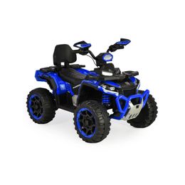 Moni Kinder Elektroquad Speed Kunststoffreifen Fernbedienung Scheinwerfer Musik blau