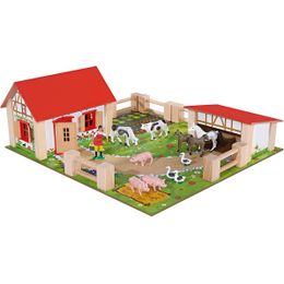 Spielwelt Eichhorn "Bauernhof klein", bunt, Spielfigurenwelten, KinderB:39cm H:14cm T:36cm, Holz, Made in Europe, B:39cm H:14cm T:36cm